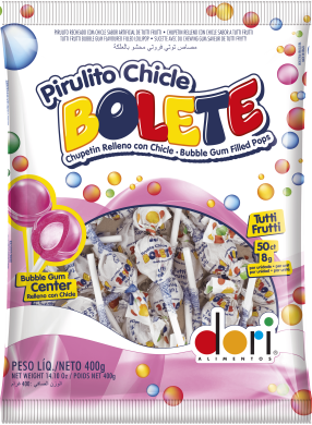 Bala Bolete Tutti Frutti 600g | Dori Alimentos S.A.