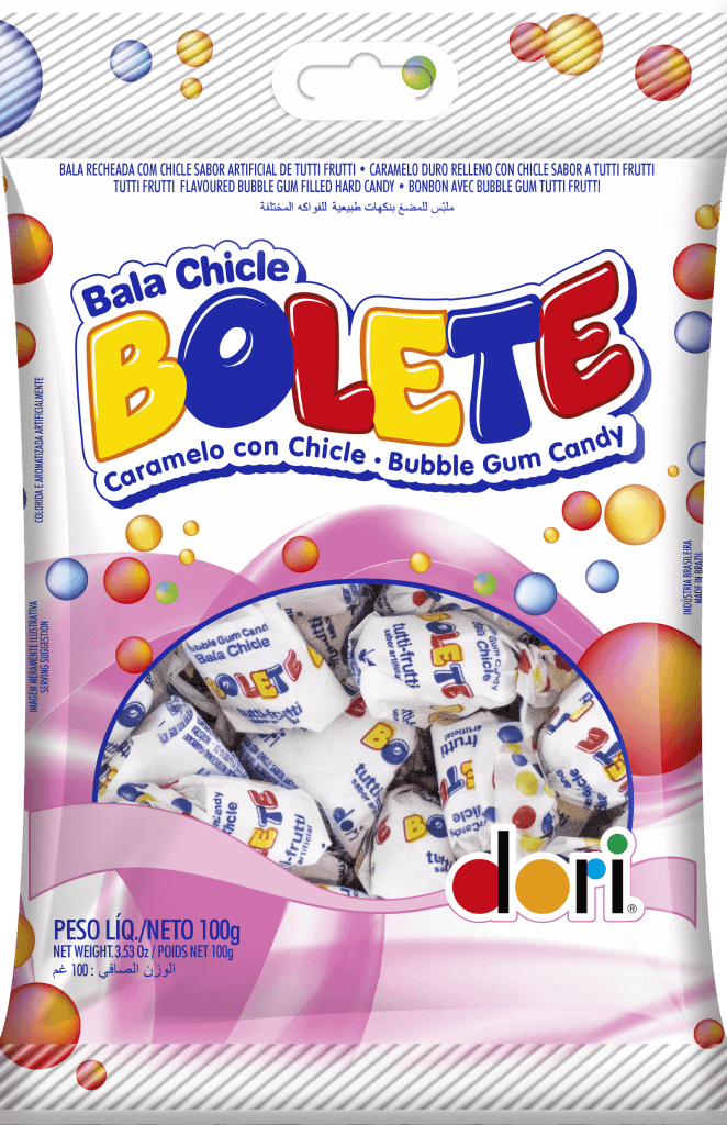 Bala Bolete Tutti Frutti 100g | Dori Alimentos S.A.
