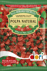 Bala Morango Recheada 600g | Dori Alimentos S.A.