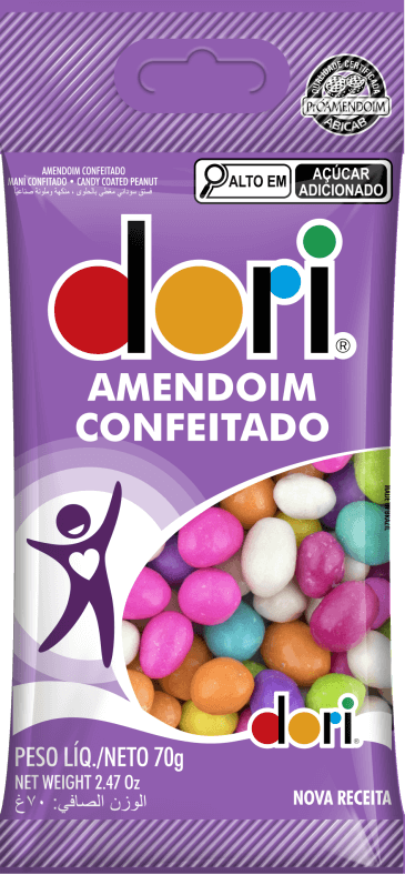 Amendoim Dori Confeitado 500g | Dori Alimentos S.A. Amendoim Dori Confeitado 500g | Dori Alimentos S.A.