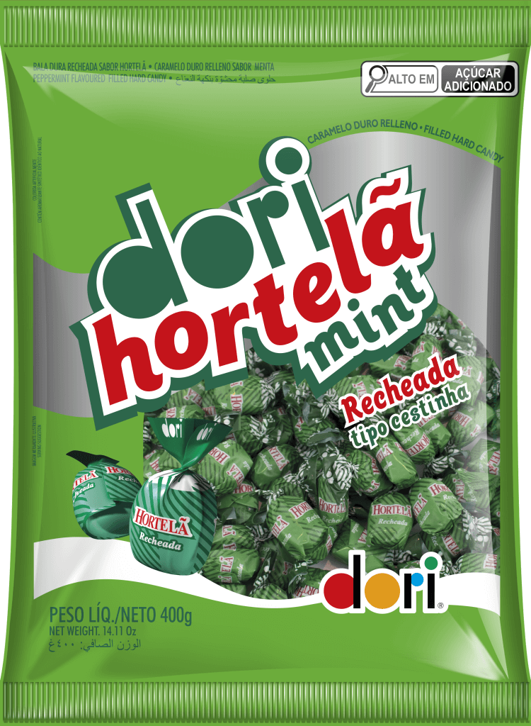 Bala Hortelã Mint Recheada 400g | Dori Alimentos S.A.
