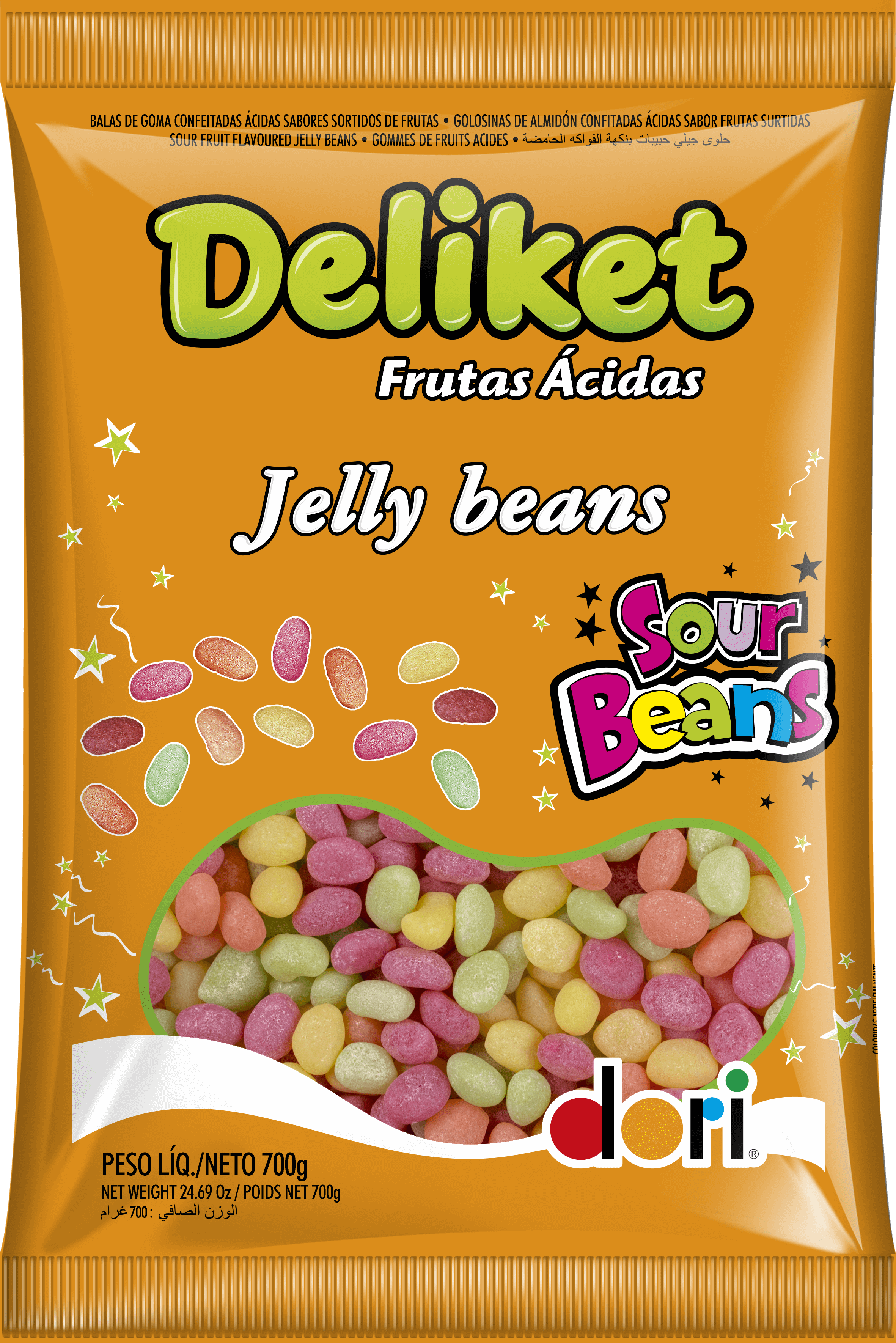 Deliket Ácido Confeitado 700g | Dori Alimentos S.A.