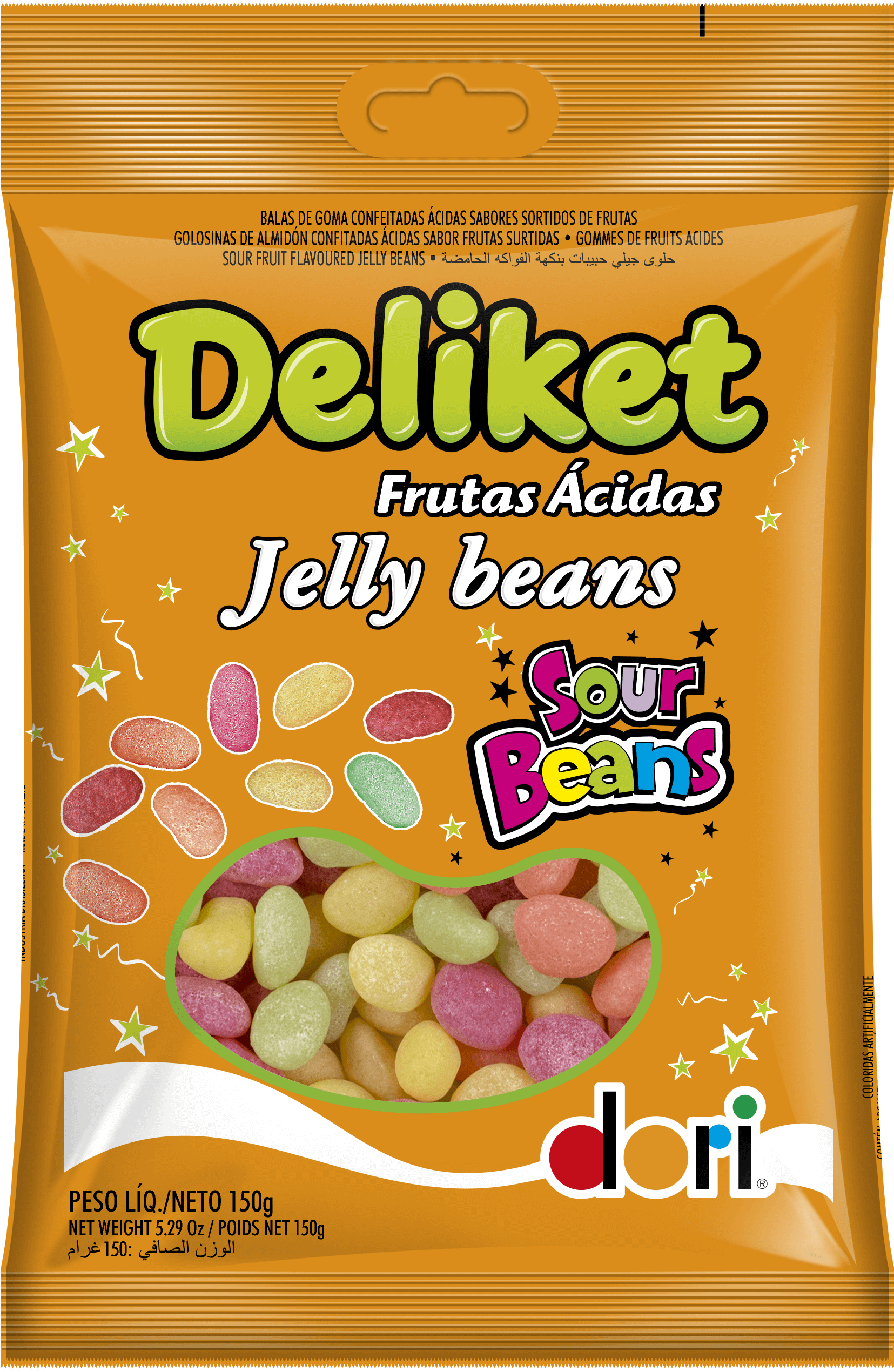 Deliket Ácido Confeitado 150g | Dori Alimentos S.A.