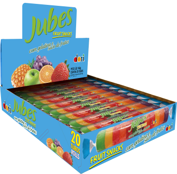 Jubes Fruit Snacks Tropical Tubo 48g | Dori Alimentos S.A.