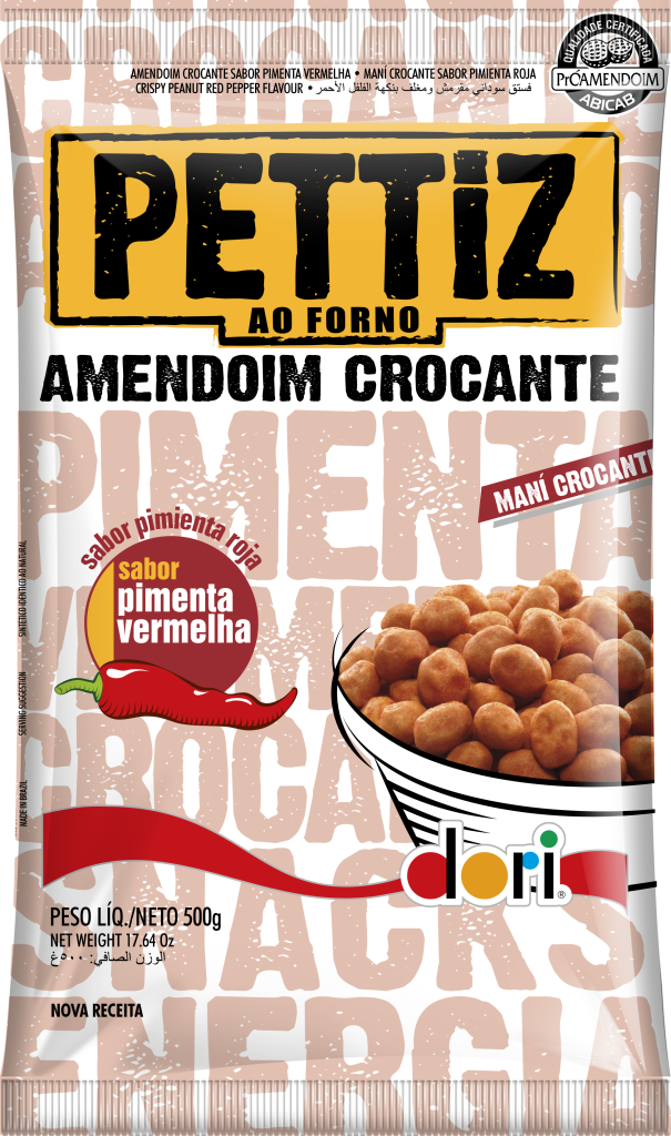 Pettiz Amendoim Crocante Pimenta 500g | Dori Alimentos S.A.