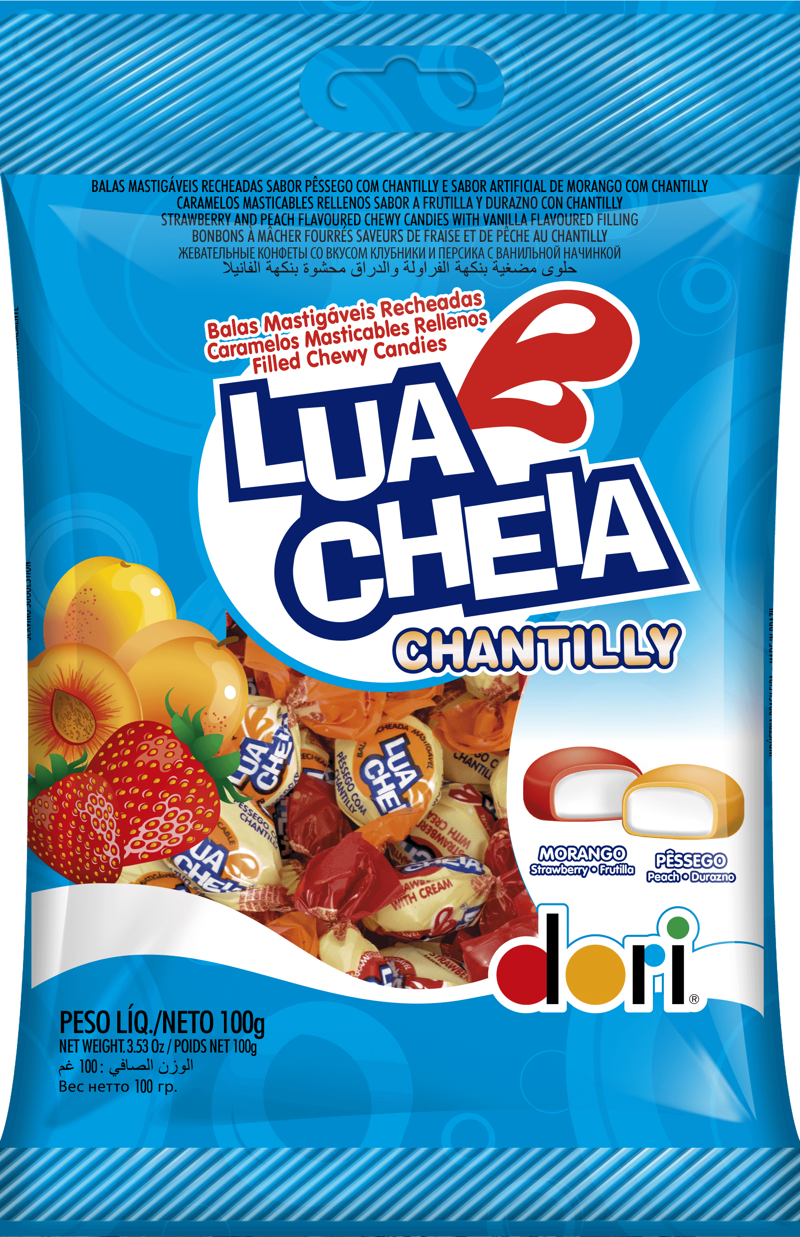 Bala Lua Cheia Chantilly 100g | Dori Alimentos S.A.