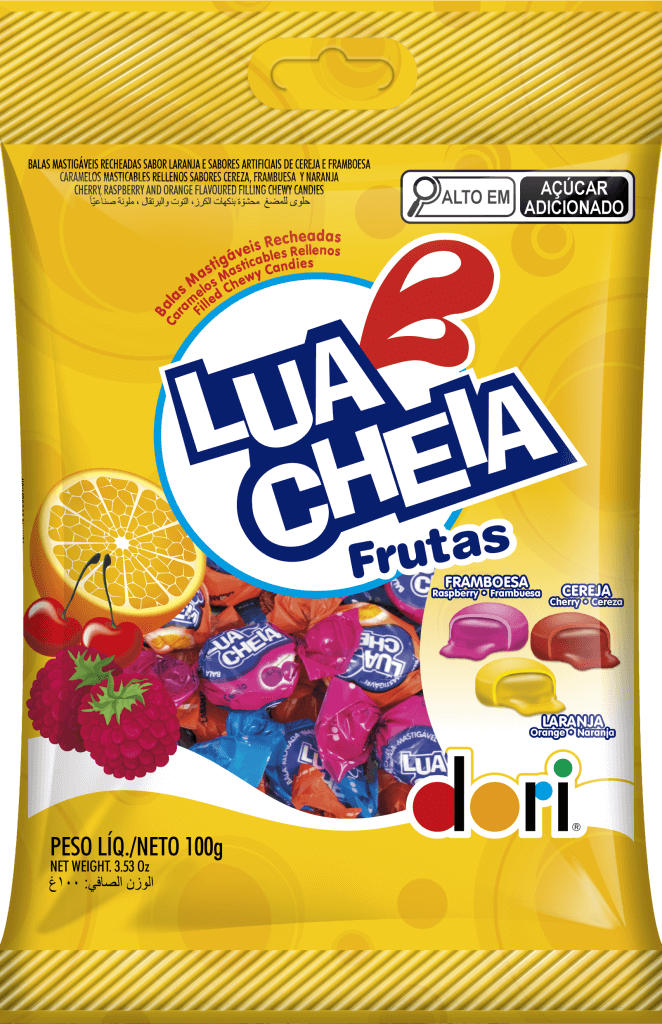Bala Lua Cheia Frutas 100g | Dori Alimentos S.A.
