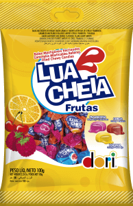 Bala Lua Cheia Frutas 100g | Dori Alimentos S.A.