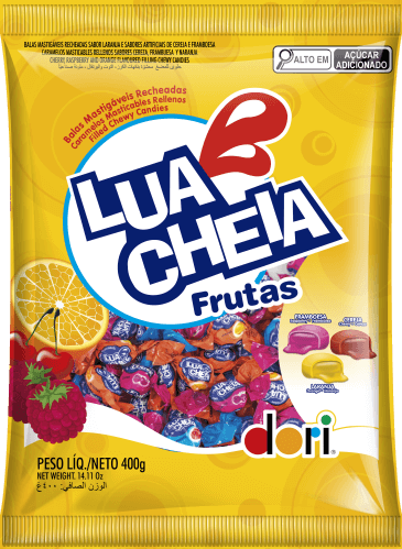 Bala Lua Cheia Frutas 400g | Dori Alimentos S.A.