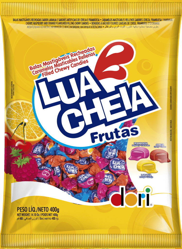 Bala Lua Cheia Frutas 400g | Dori Alimentos S.A.