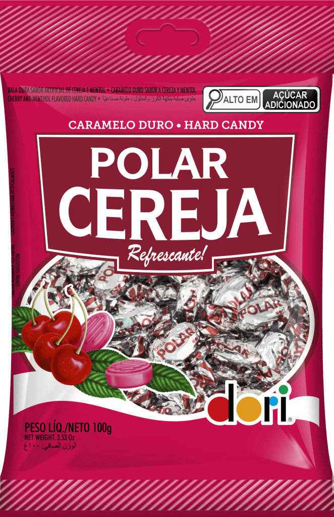 Bala Polar Cereja 100g | Dori Alimentos S.A.