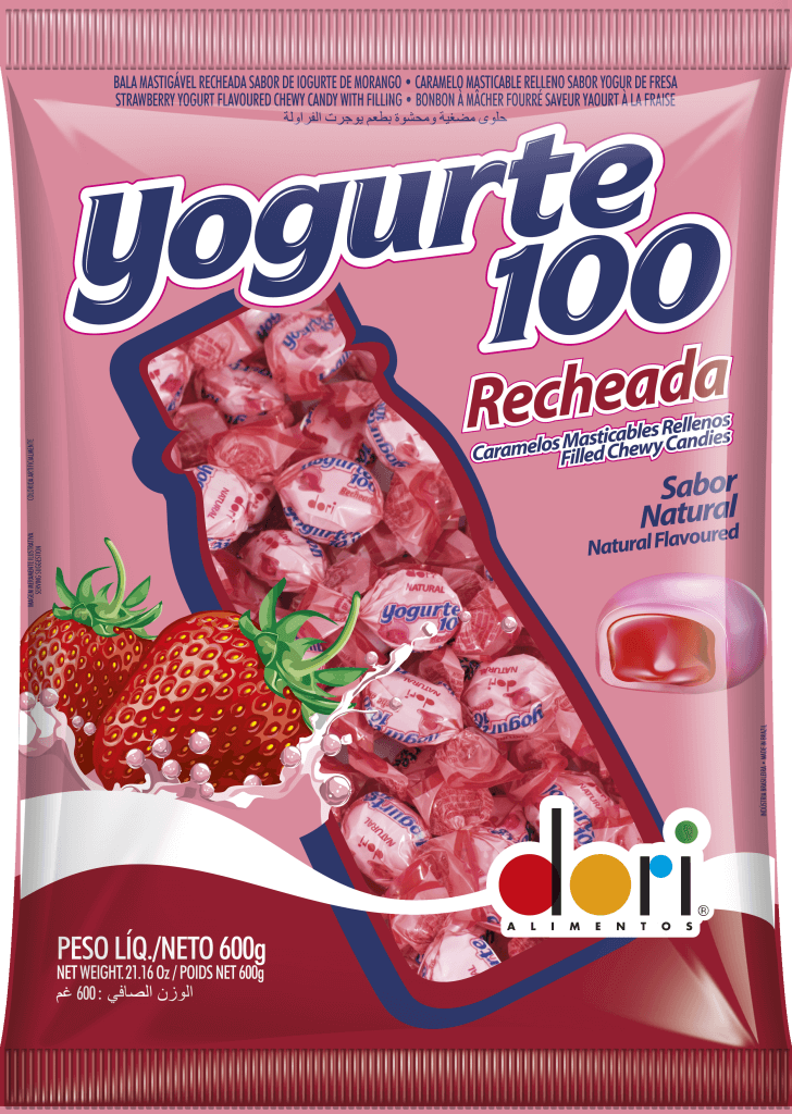 Bala Yogurte100 Recheada 600g | Dori Alimentos S.A.