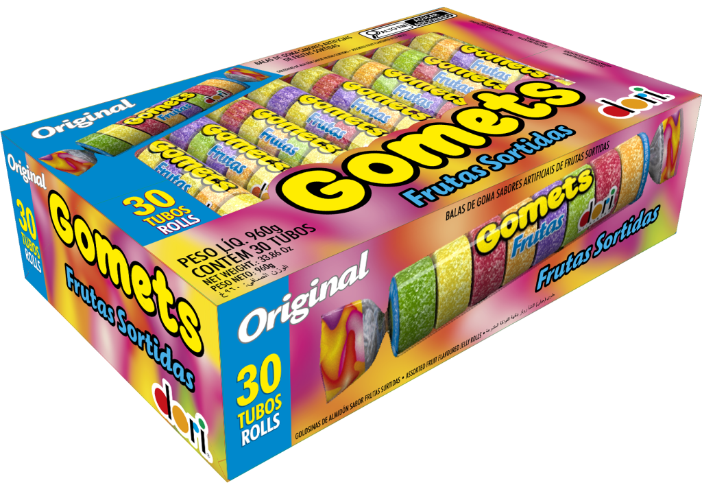 Goma Tubo Frutas 32g | Dori Alimentos S.A.