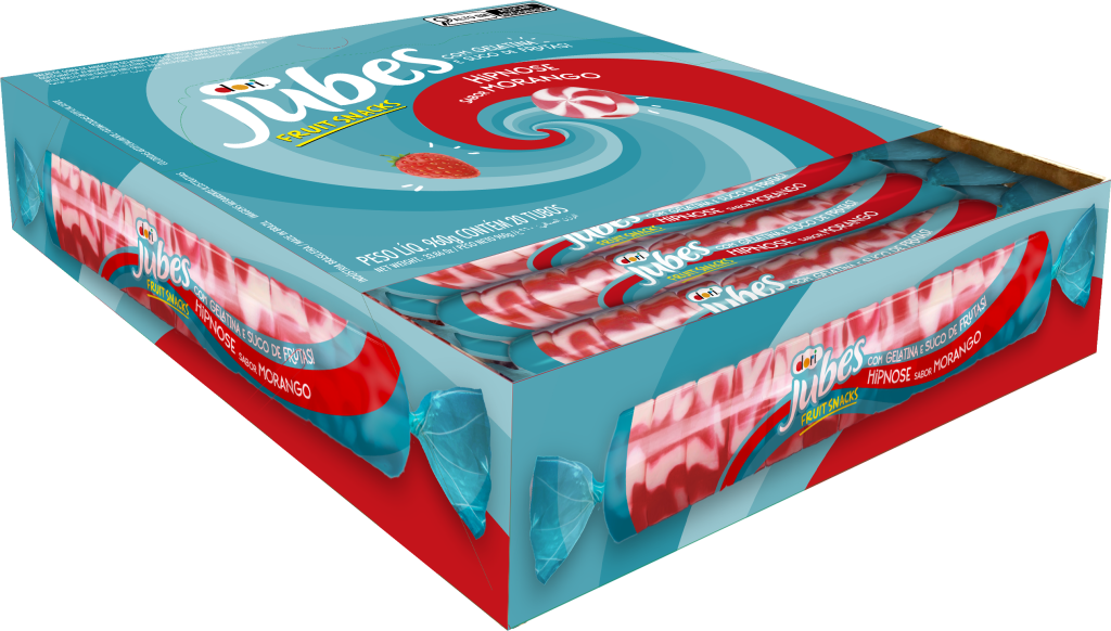 Jubes Fruit Snacks Hipnose Morango 48g | Dori Alimentos S.A.