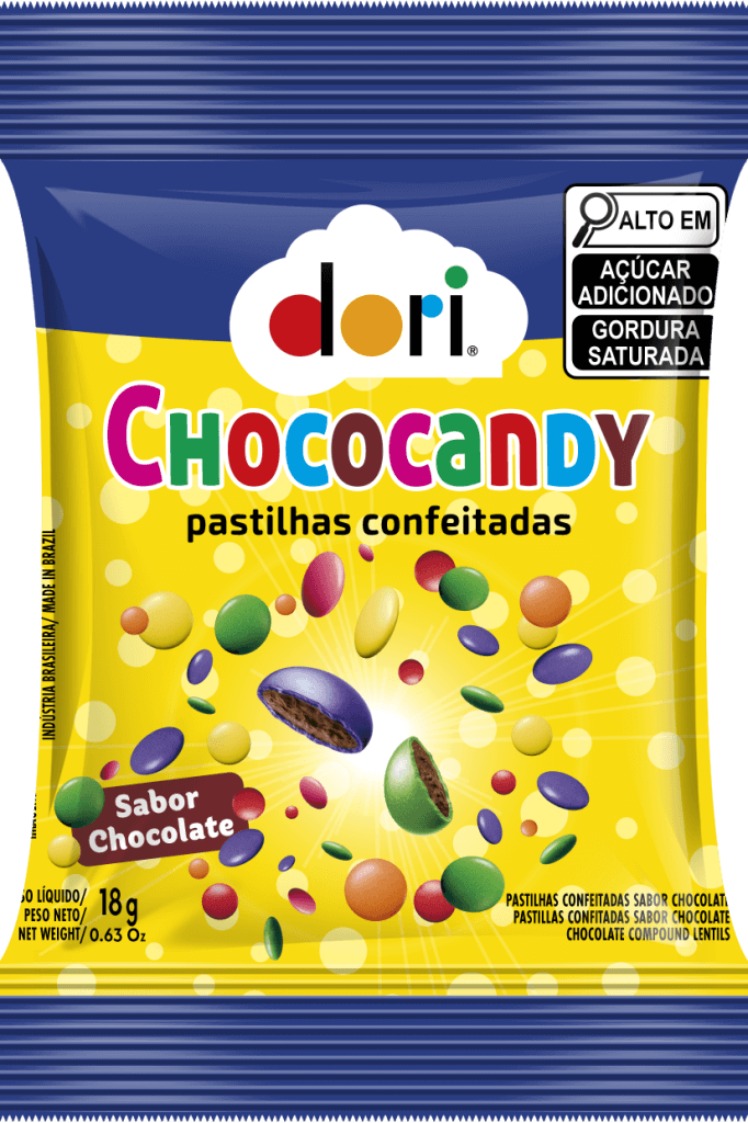 Chococandy Pastilha Confeitada Colorida 18g | Dori Alimentos S.A.